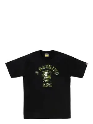 A BATHING APE Camouflage Graphic T-shirt - Black