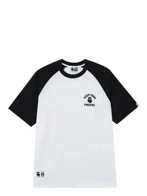FINGERCROXX Raglan-sleeve T-shirt - White