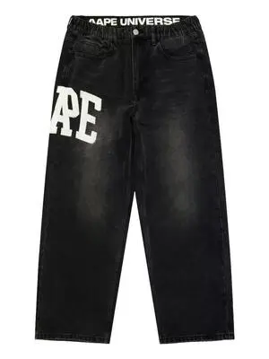 AAPE BY *A BATHING APE® Logo Trousers - Black