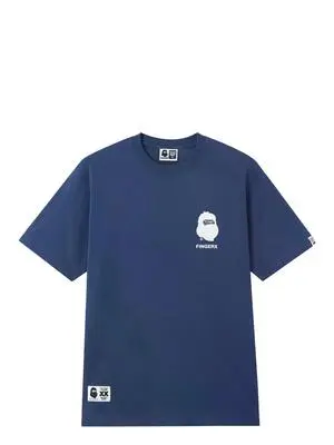 FINGERCROXX Crew-neck Graphic T-shirt Blue