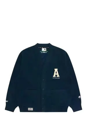 AAPE BY *A BATHING APE® V-neck Logo Cardigan - Blue