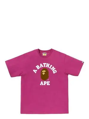 A BATHING APE Logo Graphic T-shirt - Pink