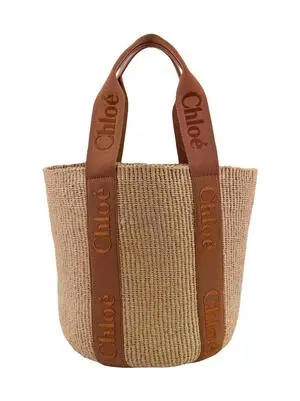 Chloé Logo-straps Bucket Bag - Neutrals