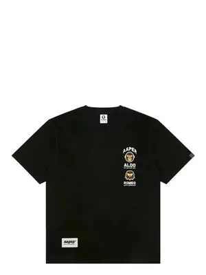 AAPE BY *A BATHING APE® Appliqué T-shirt - Black