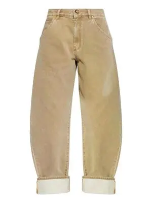 DARKPARK Cuffed Hem Regular Fit Jeans - Neutrals