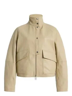 BY MALENE BIRGER Suzanne Leather Jacket Neutral