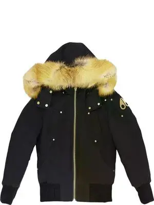 Moose Knuckles Saint Flavie Faux-fur-trim Bomber Jacket - Black