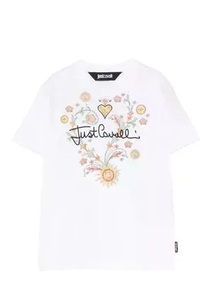 Just Cavalli Floral-print T-shirt - White