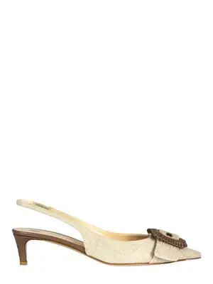 Roberto Festa Vega Slingback Pumps - Neutrals