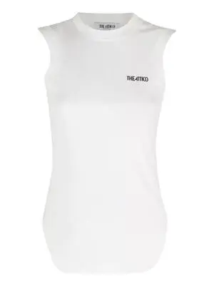 Attico Logo-detail Tank Top - White