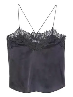 IRO PARIS Lace Strap Top - Grey