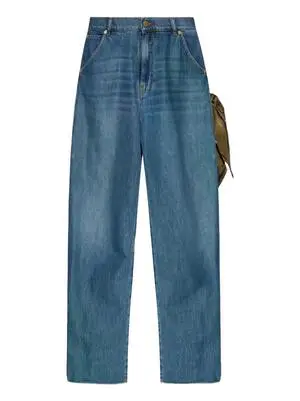 DARKPARK Scarf Detail Belt-loop Jeans - Blue
