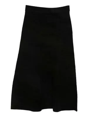 P.a.r.o.s.h Textured Knit A-line Skirt - Black