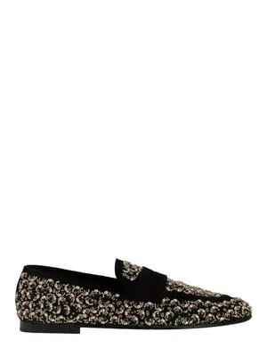 Dolce & Gabbana Embellished Band Slippers - Black