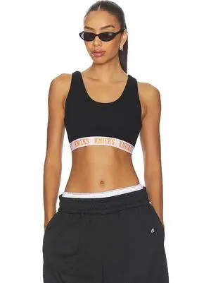 Terez X Knicks Rib Logo Elastic Bra - Black