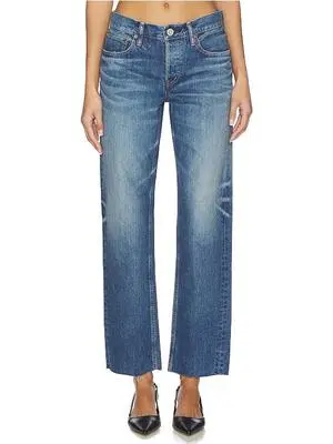Moussy Vintage Needham Straight Low Jeans - Blue