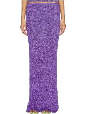 ASTA RESORT Carolina Knit Skirt - Violet Sequin