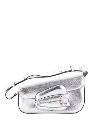 Gucci Horsebit 1955 Asymmetric Small Shoulder Bag - Metallic