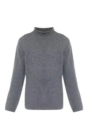 LISA YANG Sylvan High-neck Ribbed Sweater - Grey
