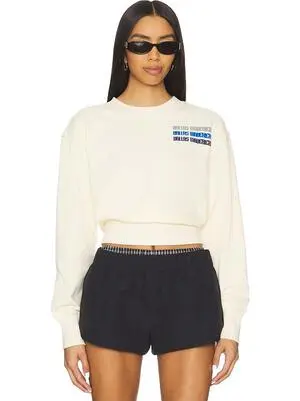 Terez X Mavericks Puff Sleeve Crop Sweater - White