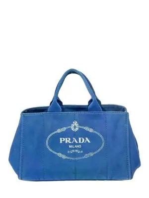 Prada Canapa Large Tote Bag - Blue
