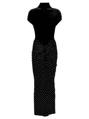 Alaïa Velvet And Jersey Cocktail Dress - Black