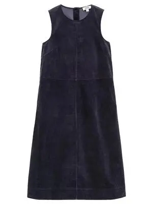 Cos A-line Corduroy Midi Dress - Navy