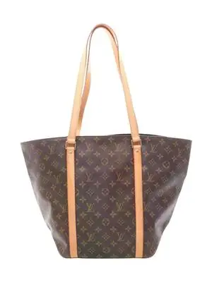 LOUIS VUITTON 2001 Monogram Sac Shopping Tote Bag - Brown