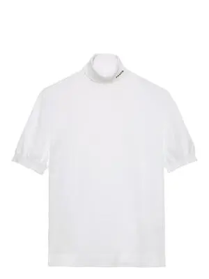 Prada Short-sleeve Turtleneck Sweater - White