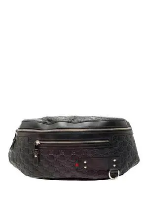 Gucci Ssima Web Belt Bag - Black