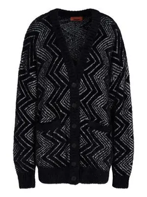 Missoni Sequin-embellished Crochet-knit Cardigan - Black