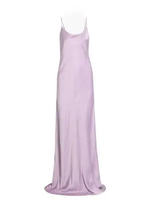 Victoria Beckham Cutout Satin-crepe Gown - Lilac