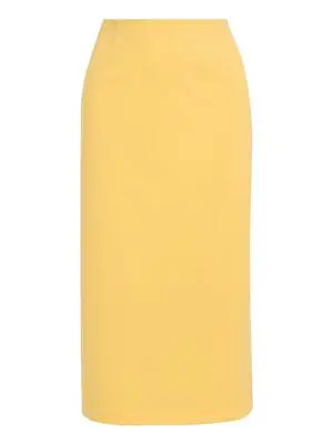 Carolina Herrera Wool-blend Twill Midi Pencil Skirt - Yellow