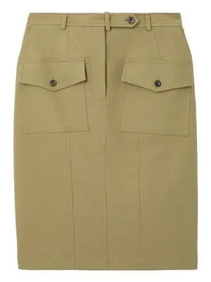 TOM FORD Cotton-blend Twill Skirt - Army Green