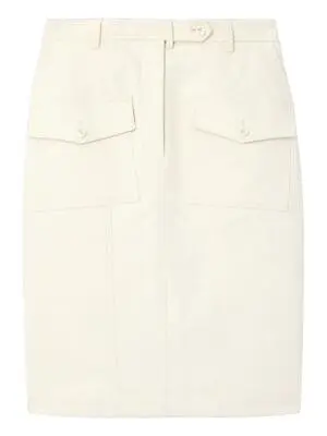 TOM FORD Cotton-blend Twill Skirt - Cream