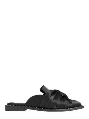 Stella McCartney Falabella Twisted Satin Slippers - Black