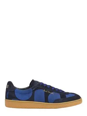 Paul Smith Como Printed Suede Sneakers - Navy
