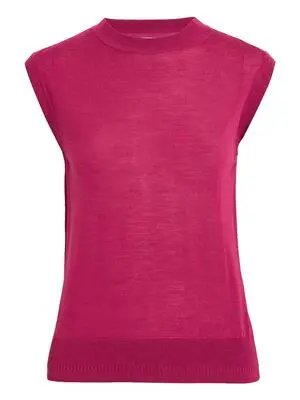 Another Tomorrow Wool Top - Magenta