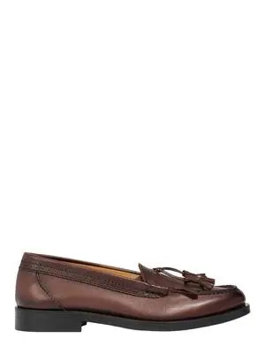 Paul Smith Brill Fringed Leather Loafers - Chocolate