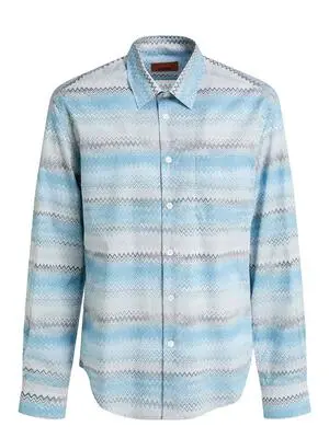 Missoni Printed Cottonpoplin Shirt - Light Blue