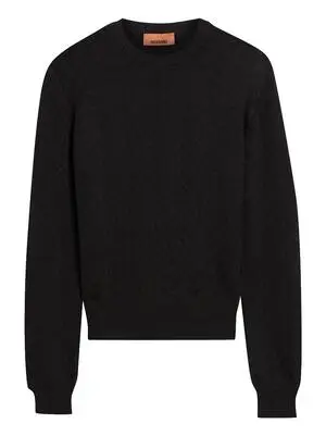 Missoni Crochet-knit Cotton-blend Sweater - Black