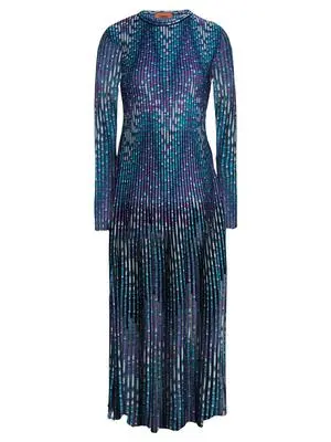Missoni Jacquard-knit Midi Dress - Turquoise