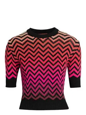 Missoni Crochet-knit Cotton-blend Top - Fuchsia