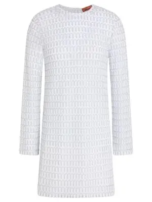 Missoni Metallic Crochet-knit Mini Dress - White