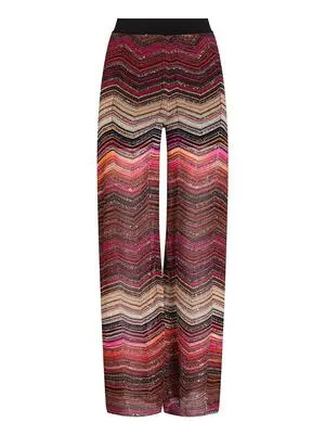 Missoni Sequin-embellished Crochet-knit Pants - Magenta