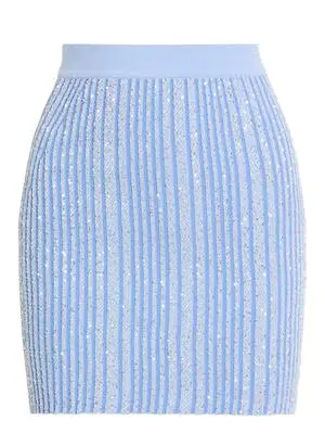 Missoni Sequin-embellished Ribbed-knit Mini Skirt - Light Blue