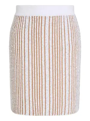 Missoni Sequin-embellished Ribbed-knit Mini Skirt - Off-white
