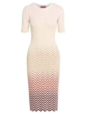 Missoni Crochet-knit Cotton-blend Midi Dress - Cream