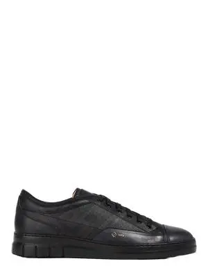 Dunhill Coated Canvas And Leather Sneakers - Black