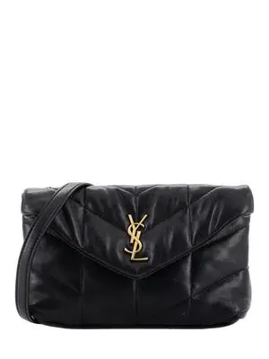 Saint Laurent Loulou Puffer Mini Shoulder Bag - Black